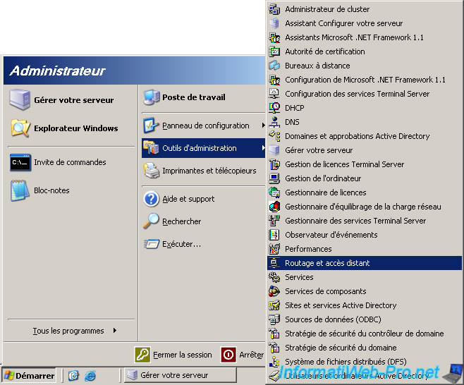 NAT and network routing on Windows Server 2003 - Windows Server - Tutorials - InformatiWeb Pro